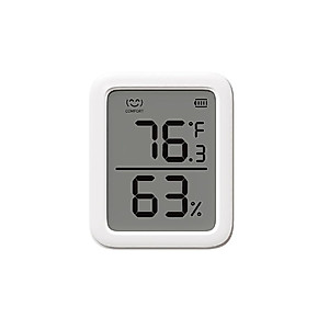SwitchBot Thermometer Hygrometer, Bluetooth Indoor Humidity Meter for Home, Temperature Sensor with App Control, Large LCD Display, Notification Alerts, 2-Year Data Storage Export