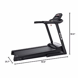 OMA Treadmills for Home Gym, 3.0HP 300lb Capacity, Foldable Treadmill with Incline Ajustable, Larger Deck Free 36 Preset Programs Walking Pad for Jogging Running Dog Treadmill, Model A…