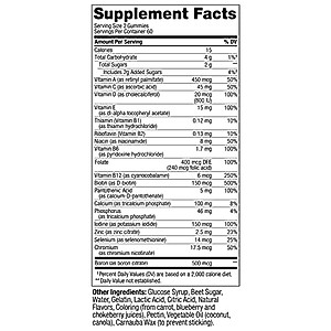 OLLY Women's Multivitamin Gummy, Vitamins A, D, C, E, Biotin, Folic Acid, Berry Flavor, 60-Day Supply - 120 Count