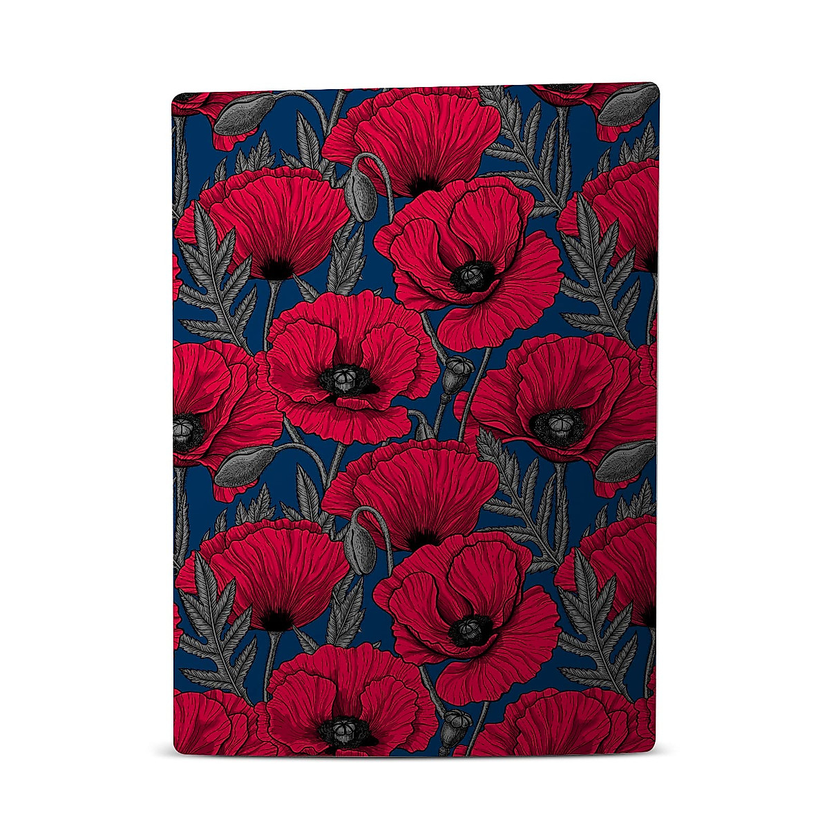 Head Case Designs Officially Licensed Katerina Kirilova Night Poppy Garden Patterns Vinyl Faceplate Gaming Skin Decal Compatible With Sony PlayStation 5 PS5 Disc Edition Console & DualSense Controller