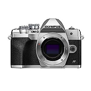OLYMPUS E-M10 Mark IV Silver Micro Four Thirds System Camera 20MP Sensor 5-Axis Image Stabilization 4K Video Wi-Fi