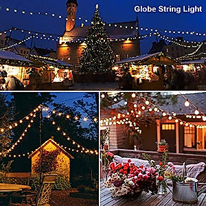 SUNTHIN Outdoor String Lights, 97FT Patio Lights with 49 G40 Shatterproof LED Bulbs(1 Spare), Waterproof Lights String for Outside Backyard, Porch, Bistro, Party, Camping, Garden Gathering