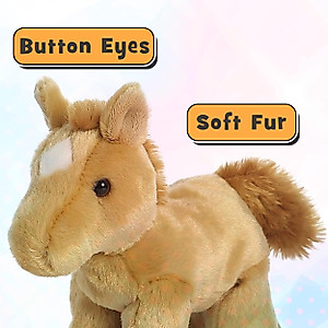 Aurora Paint Plush Horse & Prancer Red Roan Horse Mini Flopsie 8" Bundle