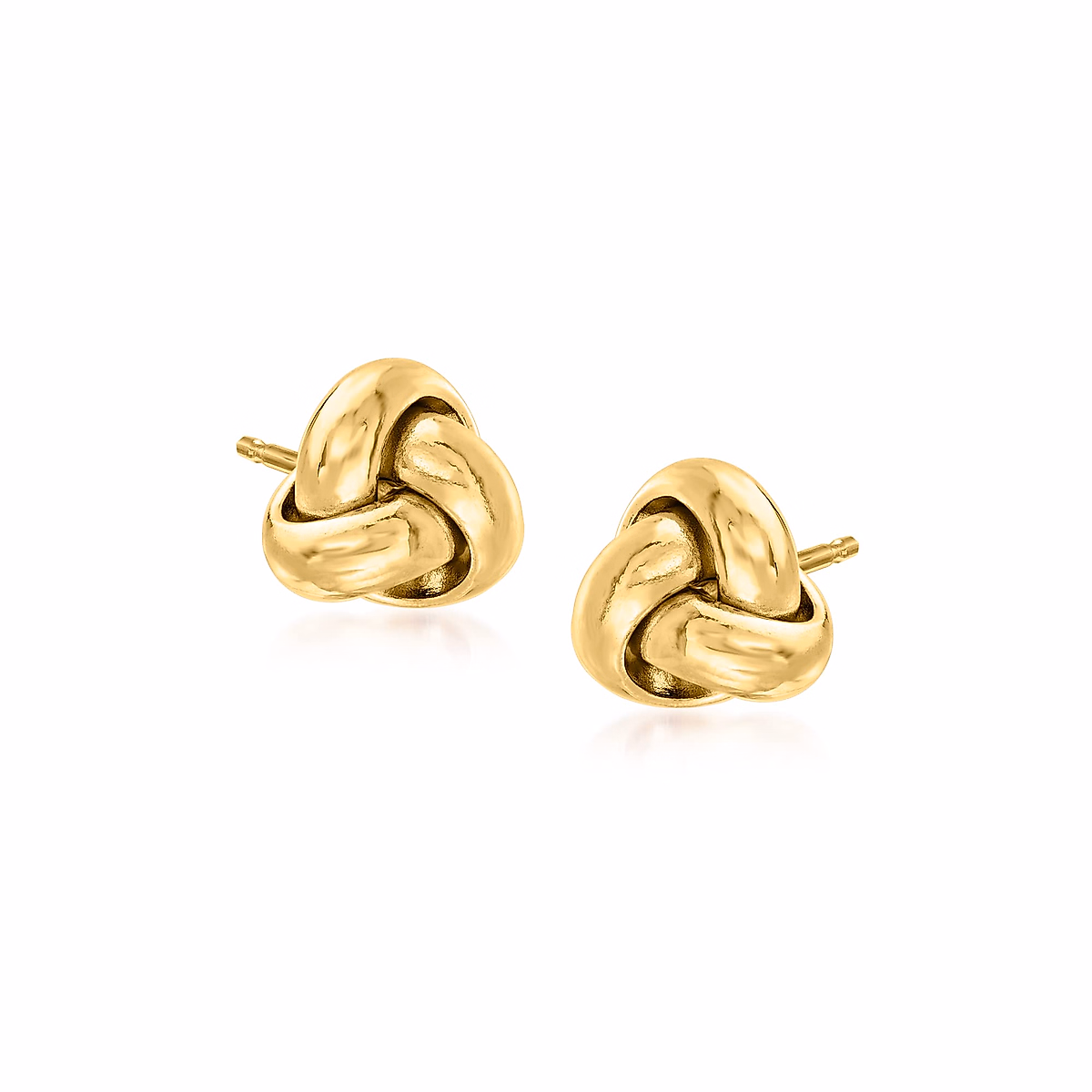 RS Pure by Ross-Simons 14kt Yellow Gold Love Knot Stud Earrings