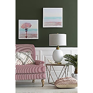 Creative Co-Op Wool Cream Kilim Pillow with Grey Fringe Accents