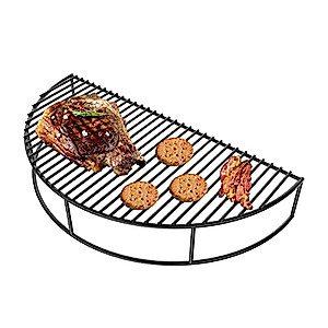 Grilling Corner Porcelain Steel Warming Grill Rack Compatible with Kettle Grills -Charcoal, Weber, Char-Broil, Also Fit Kamado Joe, Louisiana, Pit Boss Grills， (18-inch)