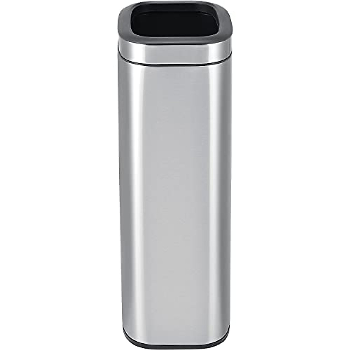 Global Industrial 8 Gallon Stainless Steel Slim Open Top Receptacle
