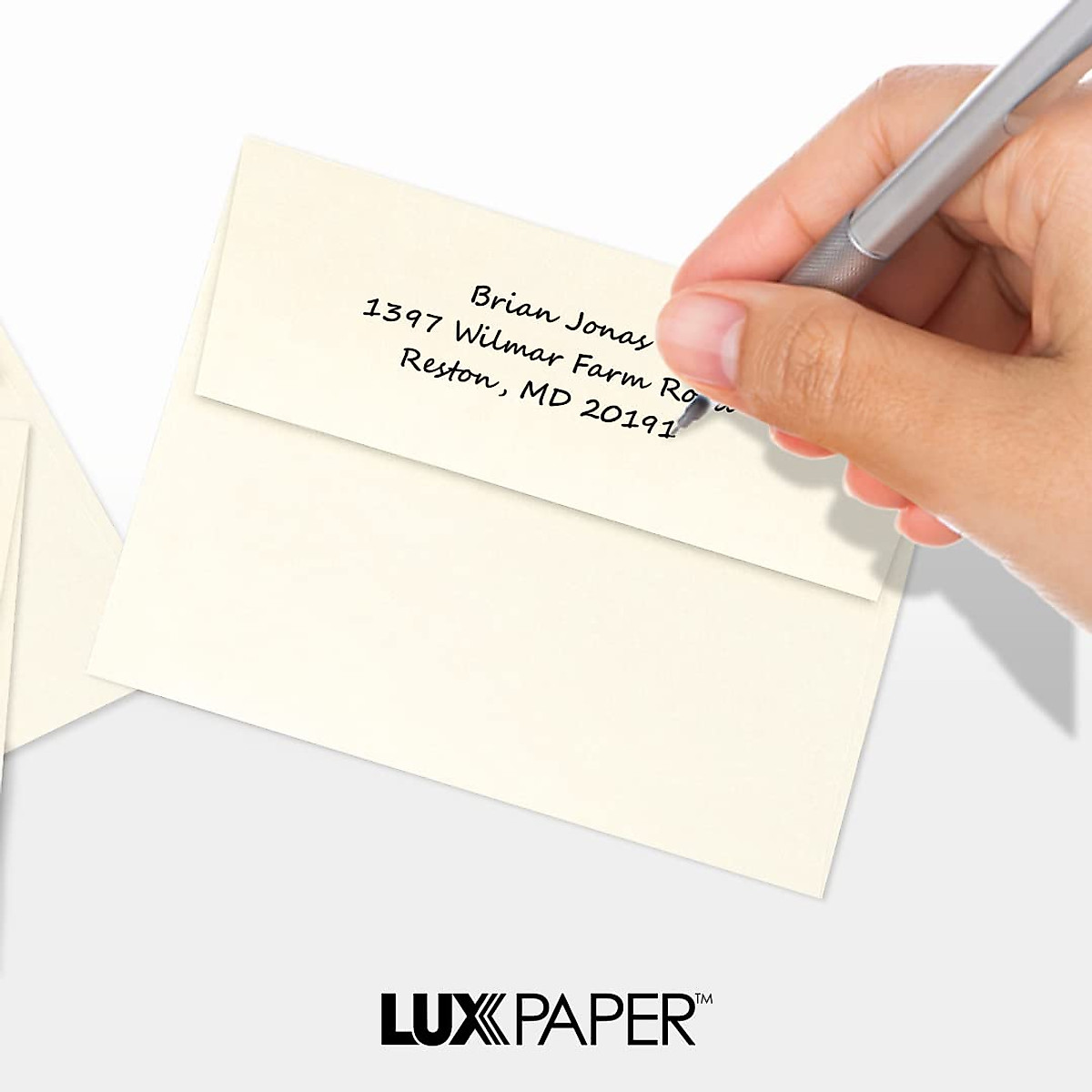 LUXPaper A2 Invitation Envelopes | Peel & Press | 4 3/8" x 5 3/4" | Champagne Metallic | 80lb. Text | 50 Qty
