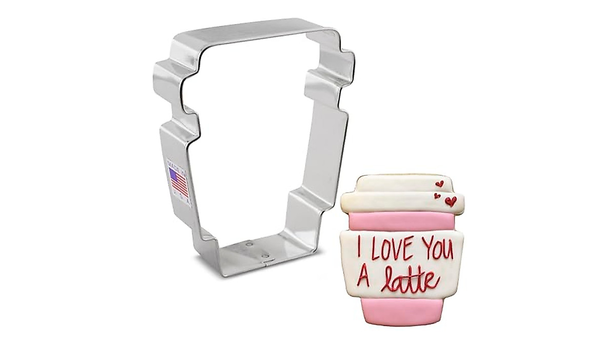 Latte Coffee Cup Cookie Cutter - Made in USA by Ann Clark