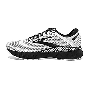 Brooks Women's Adrenaline GTS 22 Supportive Running Shoe - White/Grey/Black - 7.5 Medium