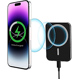 HATALKIN Magnetic Wireless Car Charger Vent Mount for Mag-Safe Mag Safe Case iPhone 14(Plus/Pro Max)/13 12(Pro/Pro Max/Mini) Magnet Phone Holder Stand 15W Wireless Charging Car Mount Air Vent Charger