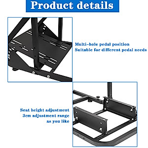 Supllueer Racing Simulator Cockpit Mountable Monitor Stand Adjustable Fit for Logitech, Fanatec,Thrustmaster, G923 G29 G920 T300 Sim Racing Cockpit, No Steering Wheel Pedal TV Seat