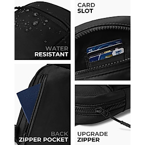 CHOLISS Small Sling Bag for Women and Men, Crossbody Bags Trendy Fanny Packs Chest Bag with Extended Strap, Black