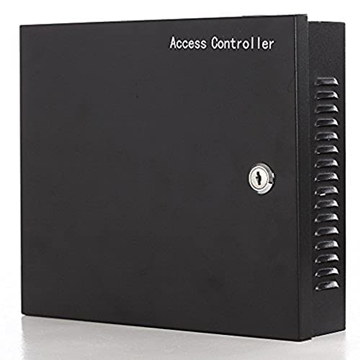 MENGQI-CONTROL Waterproof Metal Keypad Reader Standard North American Strike Lock TCPIP 2 Doors Access Control Systems 110-240V Power Box +RFID Key Fob/Card