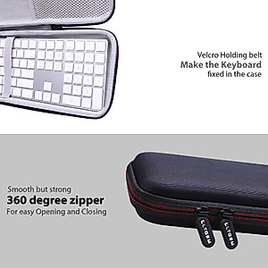 LTGEM Case Compatible with Apple Magic Keyboard with Touch ID Numeric Keypad MQ052LL/A MMMR3LL/A, Mouse and Trackpad(Inside: 16.9"x4.8"x0.6"), Case Only