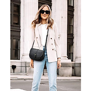 AFKOMST Crossbody Bags for Women,Small Saddle Purse and Boho Cross Body Handbags,Vegan Leather