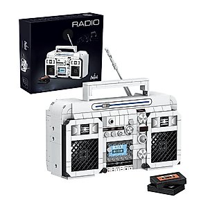 Uvini Adult Building Set, Classic Retro Series, Adult Building Set, Construction Brick Set Best Gift for Adult, Teens, Collectible Model to Build, Radio 645pcs