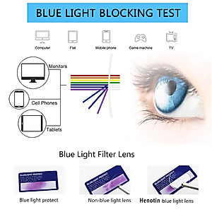 Henotin 5-Pack Reading Glasses Blue Light Blocking Anti Eyestrain Computer Reading Glasses for Women and Men Readers (5 Pack Mix Color, 2.50)