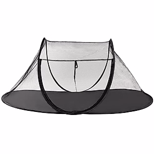 Outdoor Cat Enclosures, Portable Cat Tent for Bearded Dragon, Dogs and Small Animals, Cat Outdoor Tent with Foldable Bag(Black)