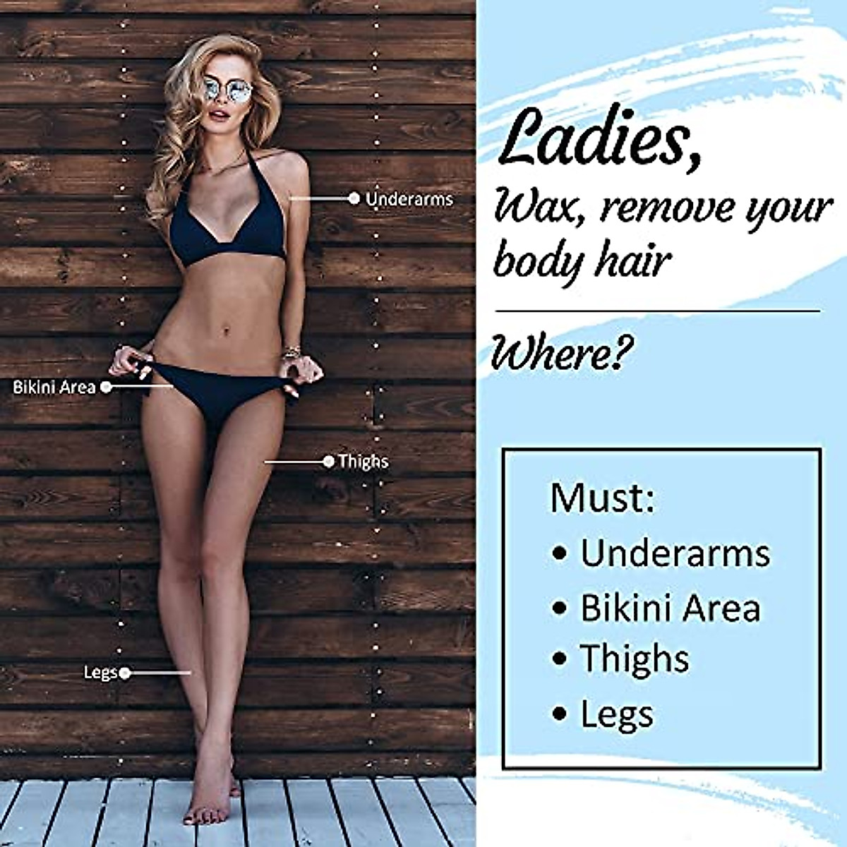 Hard Wax Beads, AVAII Hair Removal Black Wax Beads Coarse Hair Specific, Wax Beans Perfect for Bikini, Back, Chest, Underarms Waxing, Cologne Wax Beads for Women Men 1lb/453g