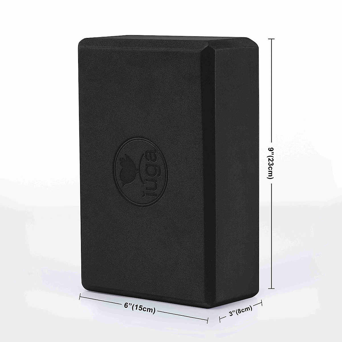 IUGA Yoga Block 2 Pack with Yoga Strap, High Density Yoga Blocks 9”x6”x3”to Improve Strength, Flexibility and Balance, Light Weight and Non-Slip Surface for Yoga, Pilates and Meditation