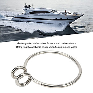 Yuecoom Anchor Retrieval Ring, 8mm Stainless Steel Marine Anchor Retrieving System for Boat Yacht Fishing
