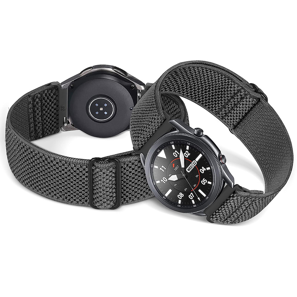 Relting Compatible with 16mm 18mm 19mm 20mm 22mm Watch Bands Quick Release Replacement Wristband,Adjustable Stretchy Nylon Solo Loop Straps Fabric Braided Sport Elastic Bands for Men Women