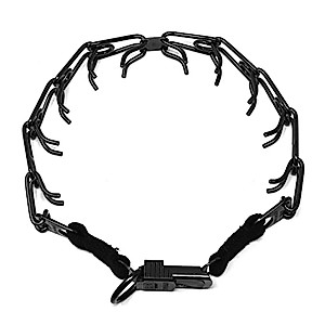 Herm Sprenger Black Stainless Steel Prong Dog Training Collar with Quick Release Buckle Ultra-Plus Pet Pinch Collar No-Pull Collar for Dogs Made in Germany 3.2mm x 20in Medium