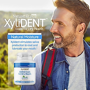 XyliDENT Xylitol Gum for Dry Mouth Relief - Stimulates Saliva, Freshens Breath, Reduces Acid Production, Fast Acting Relief, 50 Count (Peppermint)