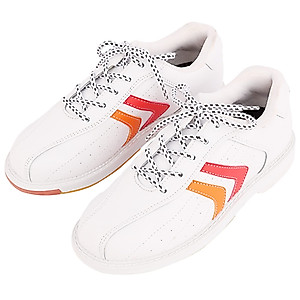 VEACAM Women's Bowling Shoes, Lightweight Breathable Bowling Sport Shoes Fashion Bowling Walking Shoes,White,8