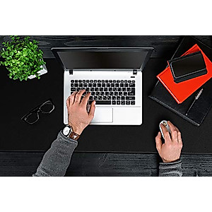 Large Gaming Mouse Pad- 31x12 in. XL Gaming Mousepad with Stitched Edges, Ultra-Smooth Cloth Mouse Mat & Non-Slip Rubber Base, Waterproof Full Desk Keyboard Mat for Gamer, Office & Home, Black