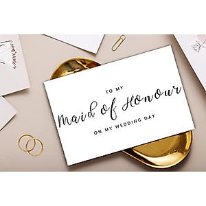 YiKaLus Wedding Day Thank You Card for Maid of Honour, Blank Inside