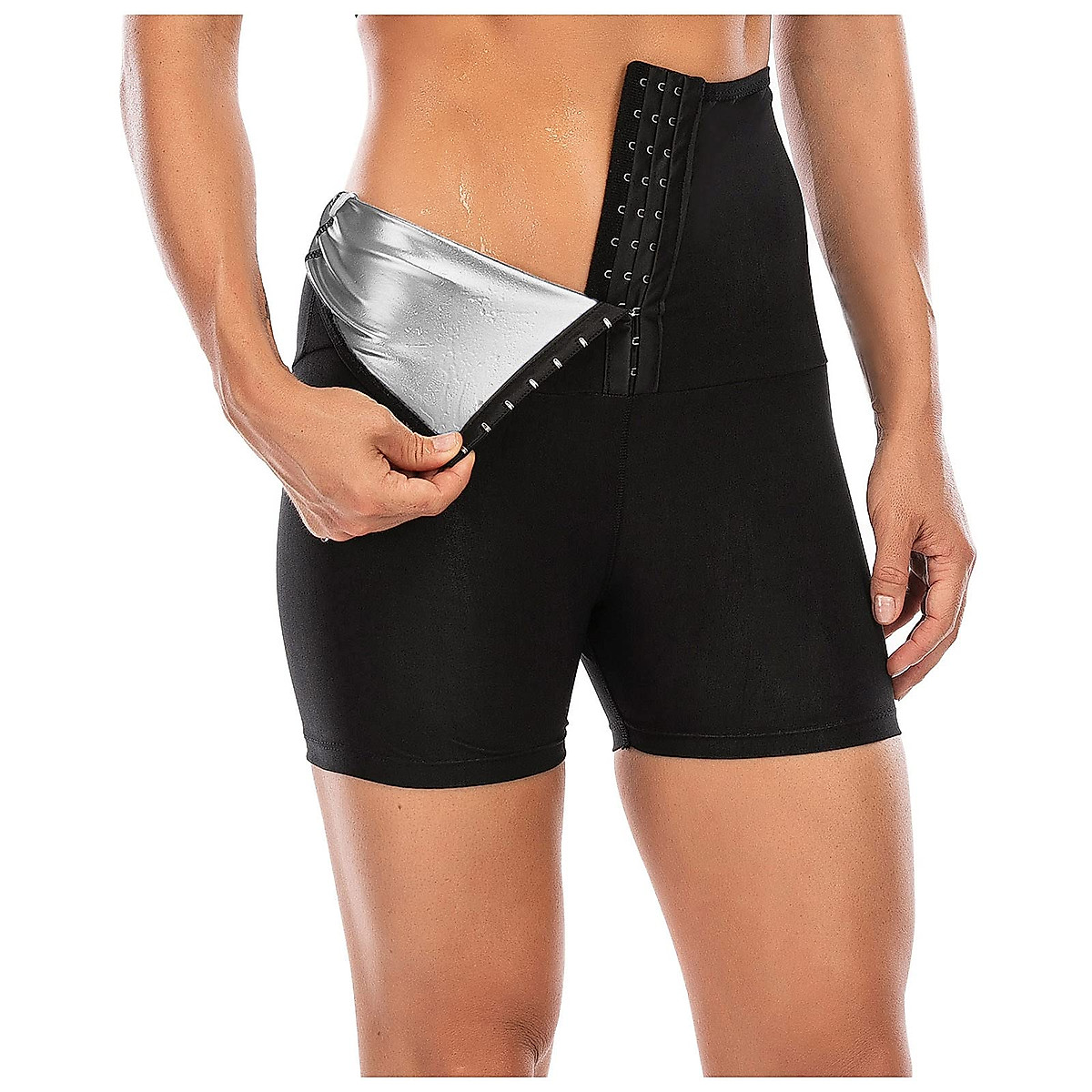 Bblulu Sauna Shaper Pants Shorts Legging for Women Weight Loss High Waist Sweat Pants Hot Slimming Workout Panst