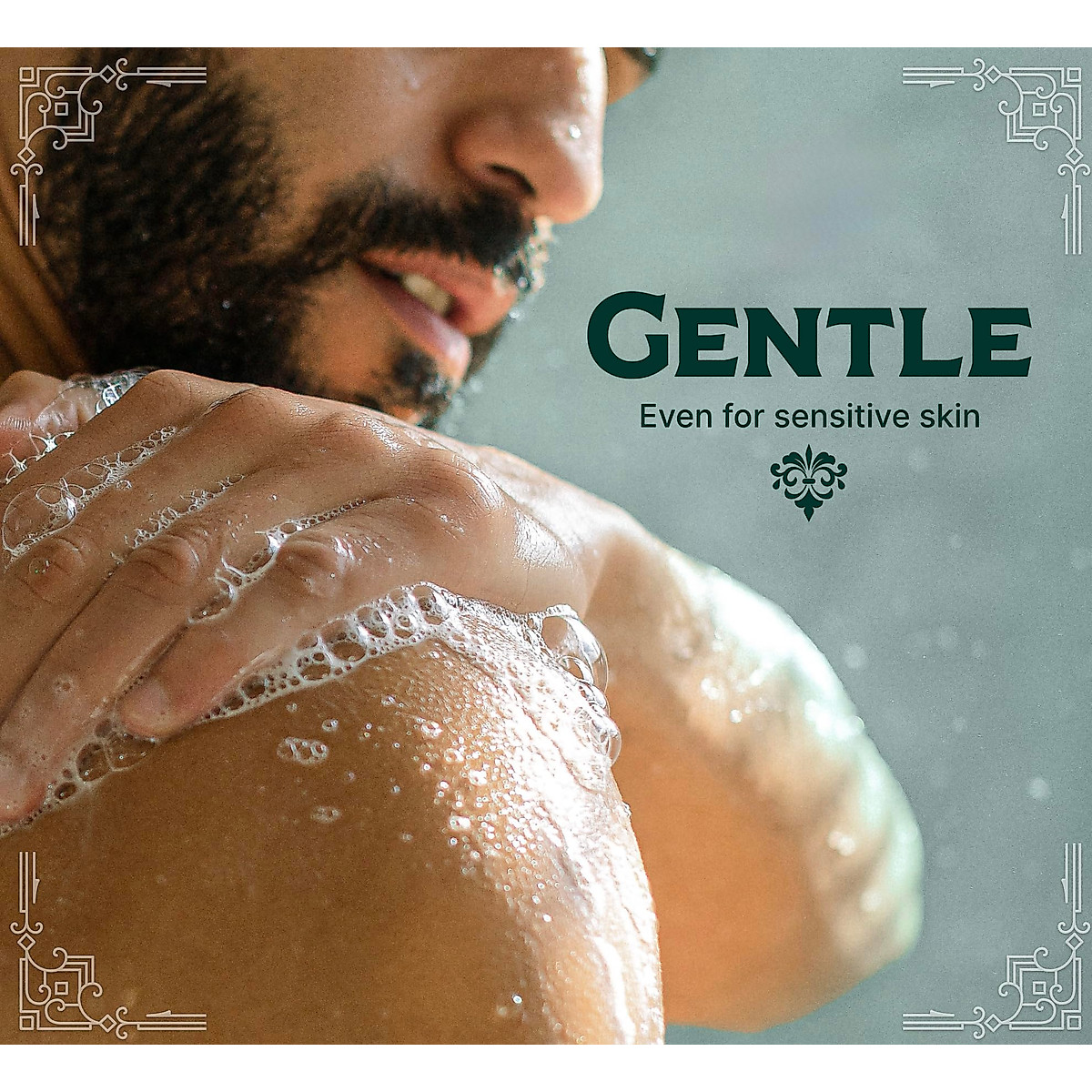 Carolina Castile Soap Peppermint Scent – Certified Organic Base, High Olive Oil Content, Non-Drying, Made with Organic Oils, Concentrated Natural Body Wash for Men and Women