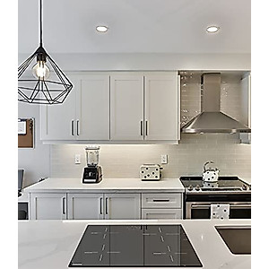 Karinear 24 Inch Induction Cooktop 4 Burner Electric Cooktop, Drop-in Induction Burner with Timer and Child Lock, Pause Function, Vitro Ceramic Glass, 220-240V, 6400W, Hard Wired(No Plug)