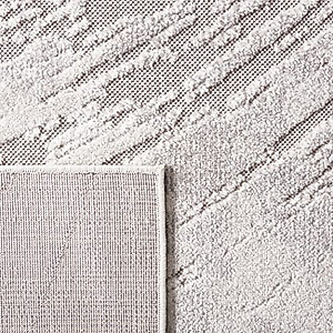 Safavieh Cabana Collection 9' x 12' Grey/Ivory CBN504F Indoor/Outdoor Waterproof Washable Mudroom Backyard Patio Area Rug