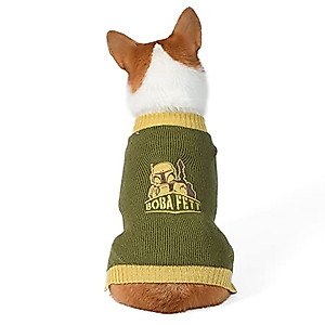 STAR WARS for Pets Boba Fett Dog Sweater, Extra Small (XS) | Boba Fett Sweater for Dogs | Pet Apparel, Sweater for Dogs | Gifts for Star Wars Fans, Boba Fett Gift, Green