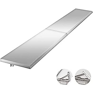 AHLOKI Concession Shelf Stainless Steel Drop Down Folding Serving Food Shelf Stand Serving for Concession Trailer Serving Window,48L X 12W Inch