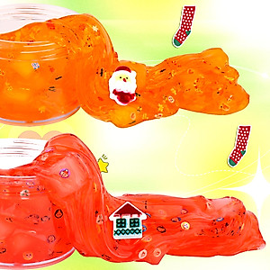 5 Pack Jelly Cube Slime Kit, Super Soft and Non-Sticky Crystal Slime for Kids, Stress Relief Toy, Great Party Favors for Girl Boys, Goodie Bag Fillings, Fidget Toy for Ages 3+