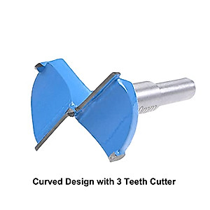 uxcell Forstner Drill Bits 40mm, Tungsten Carbide Wood Hole Saw Auger Opener Woodworking Hinge Hole Drilling Boring Bit Cutter (Blue, Gray)