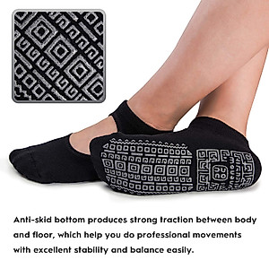 unenow Non Slip Grip Yoga Socks for Women with Cushion for Pilates, Barre, Dance