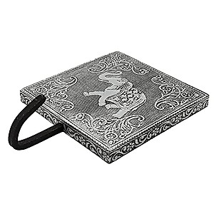 VILLAGE GIFT IMPORTERS Silver- Tone Wall Hooks | Sitting Ganesha | Elephant | Great Organization Tool for Hats, Scarves, leashes, Coats, Umbrellas, Jewelry| Unique Home décor (Elephant)