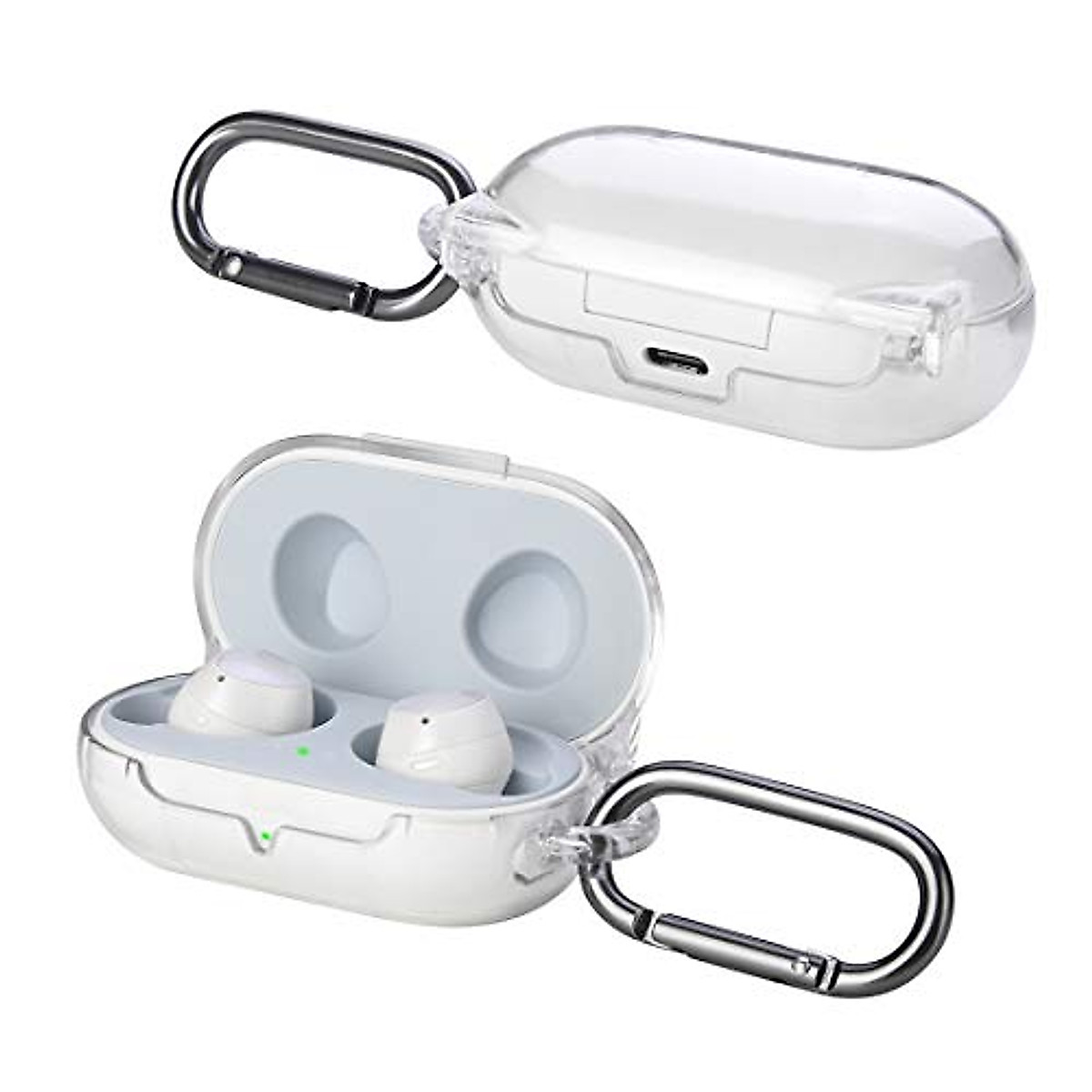 Kconn Polycarbonate Case for Galaxy Buds and Buds+ Plus, no Need Adhesive Case Cover, Hard and Shockproof, Compatible with Samsung Galaxy Buds and Buds Plus 2020 (Clear)