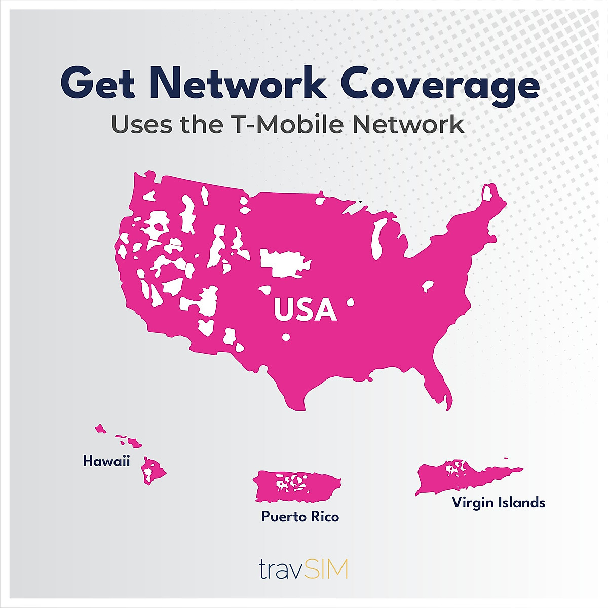 travSIM eSIM USA | T-Mobile Network | Unlimited Data, Calls & Texts in The USA | e SIM Card USA Works on eSIM Compatible iOS & Android Devices | eSIM Card USA 30 Days