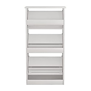 3 Flip Drawers Shoe Cabinet, Wooden Freestanding Shoe Rack, White Shoe Storage Cabinet for Entryway, Living Room, and Corridor