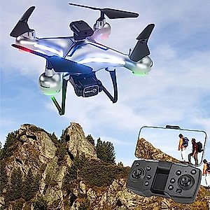 Drones with Camera for Adults, 4K Dual HD Camera with Carrying Case, WiFi FPV Live Video RC Aircraft Quadcopter, Optical Localization, Altitude Hold, 360° Flip, Headless Mode, Gift for Beginners #