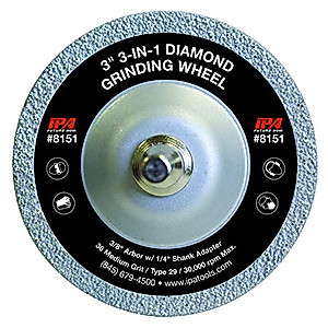 Innovative Products Of America - 3 3-In-1 Diamond Grinding Wheel (8151), One Size