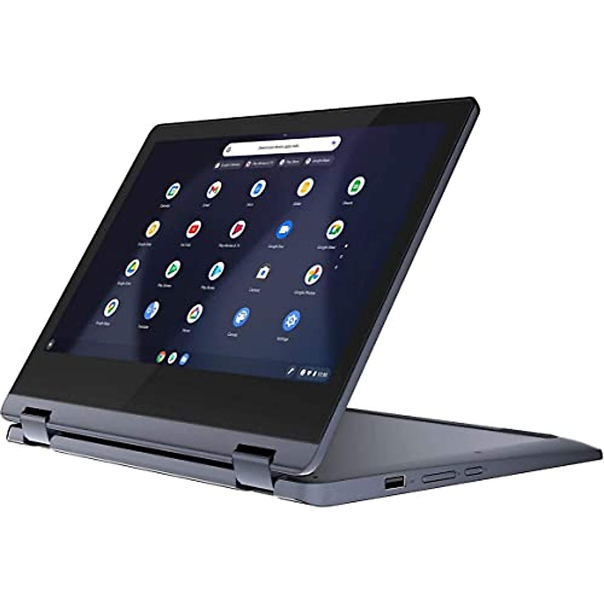 2022 Lenovo Flex 3 Chromebook 11.6" HD (1366 x 768) Touchscreen 2-in-1 Laptop, Mediatek MT8183 up to 2 GHz, 8 Cores, 4GB RAM, 64GB eMMC, 802.11AC WiFi, Bluetooth, Abyss Blue, Chrome OS, EAT Cloth