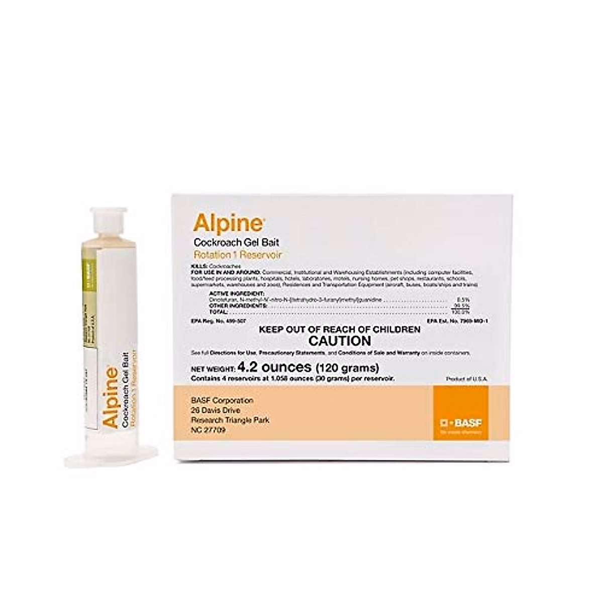 BASF 791899 Alpine Rotation 1 Cockroach Gel, 4 Tubes