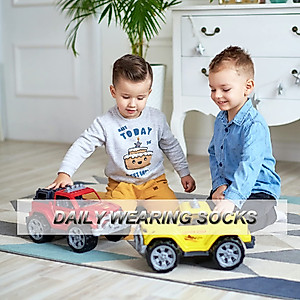 Tsmollyu boy socks 15 Pairs Kids' Low Cut Socks Half Cushion Sport Ankle Athletic Socks for Boys Girls Size Age 2-8 Years(6-8 Years)